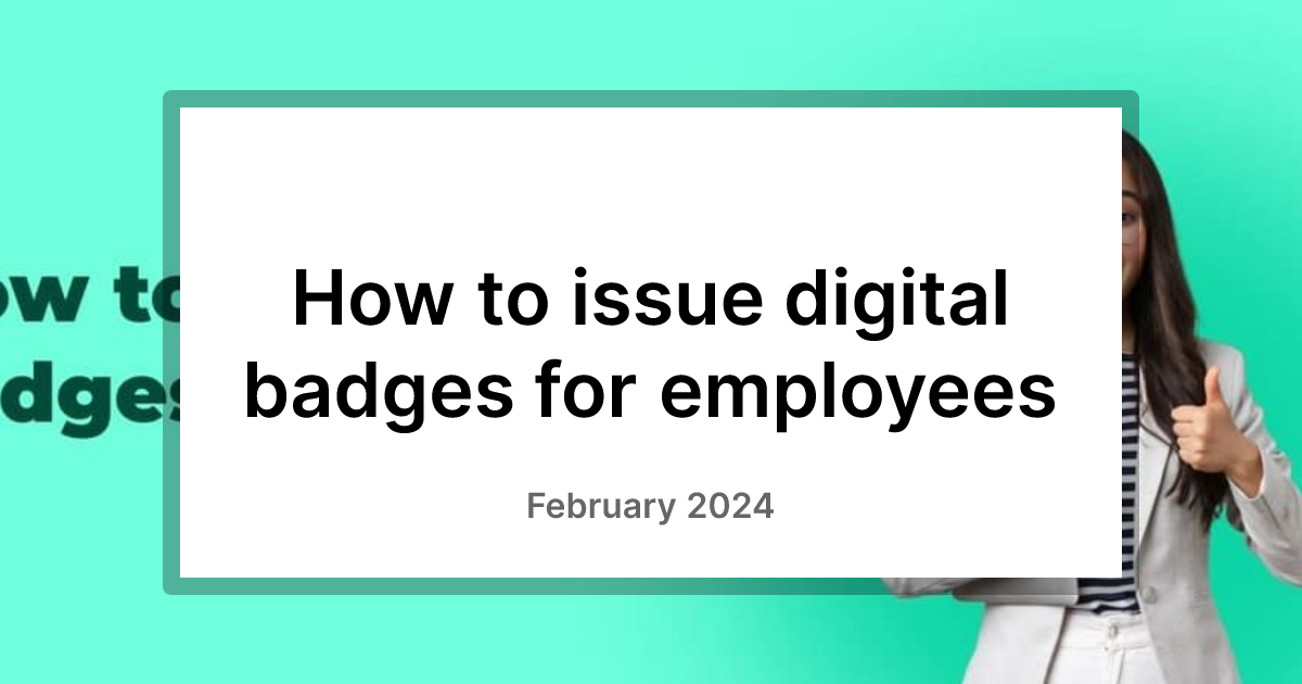 How to issue digital badges for employees